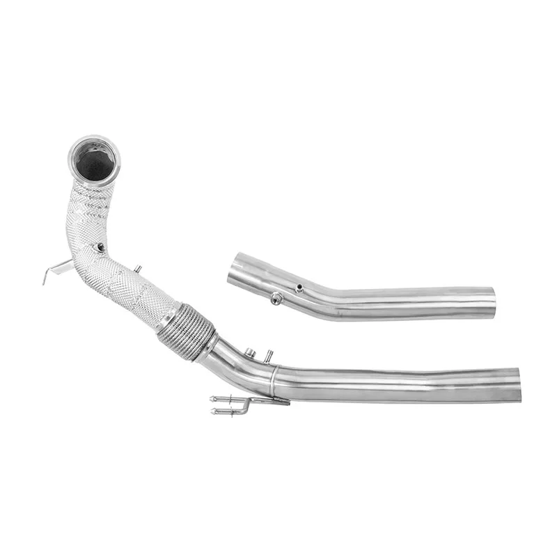 Golf Mk8 R Alpha Competition Decat Downpipe w/Shield